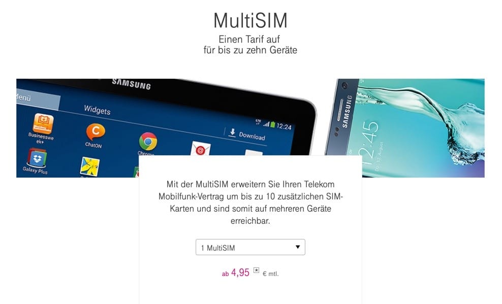 Telekom bietet bis zu 10 MultiSIM Karten für Privatkunden